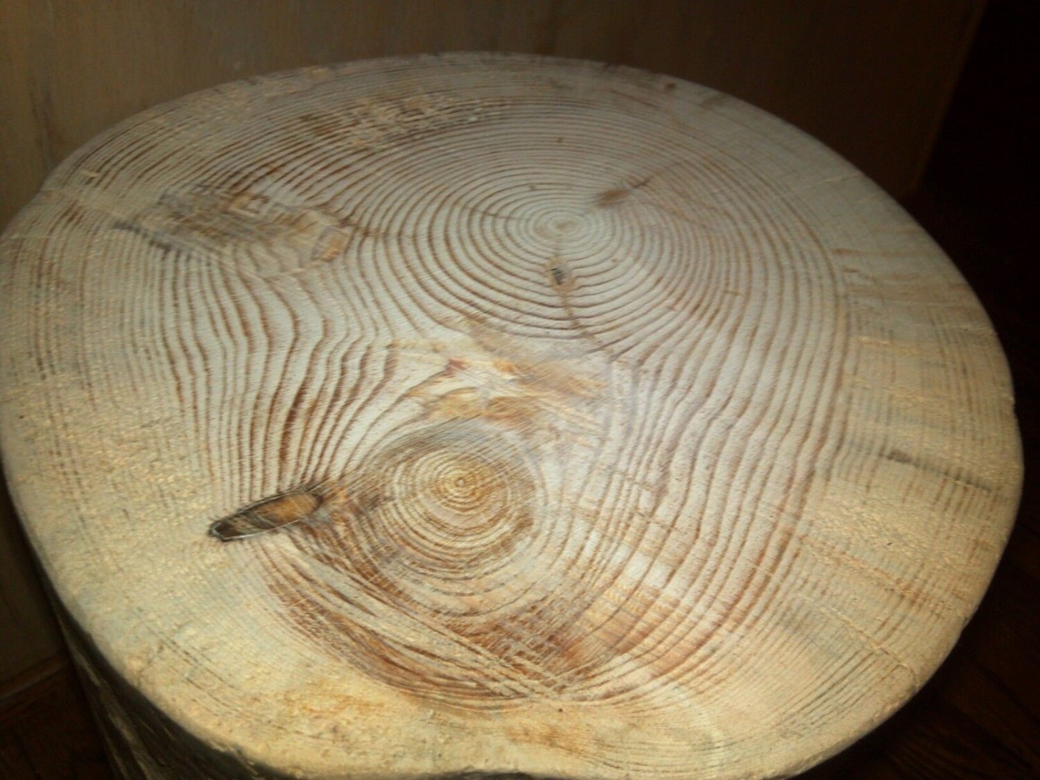 Rustic Yellow Pine Stump Stool Table 9" - 10" Wide - Custom Heights ...