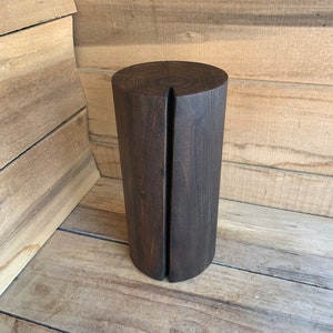 Walnut Stained Poplar Stump Table Stool Plant Stand Side Table- Custom ...