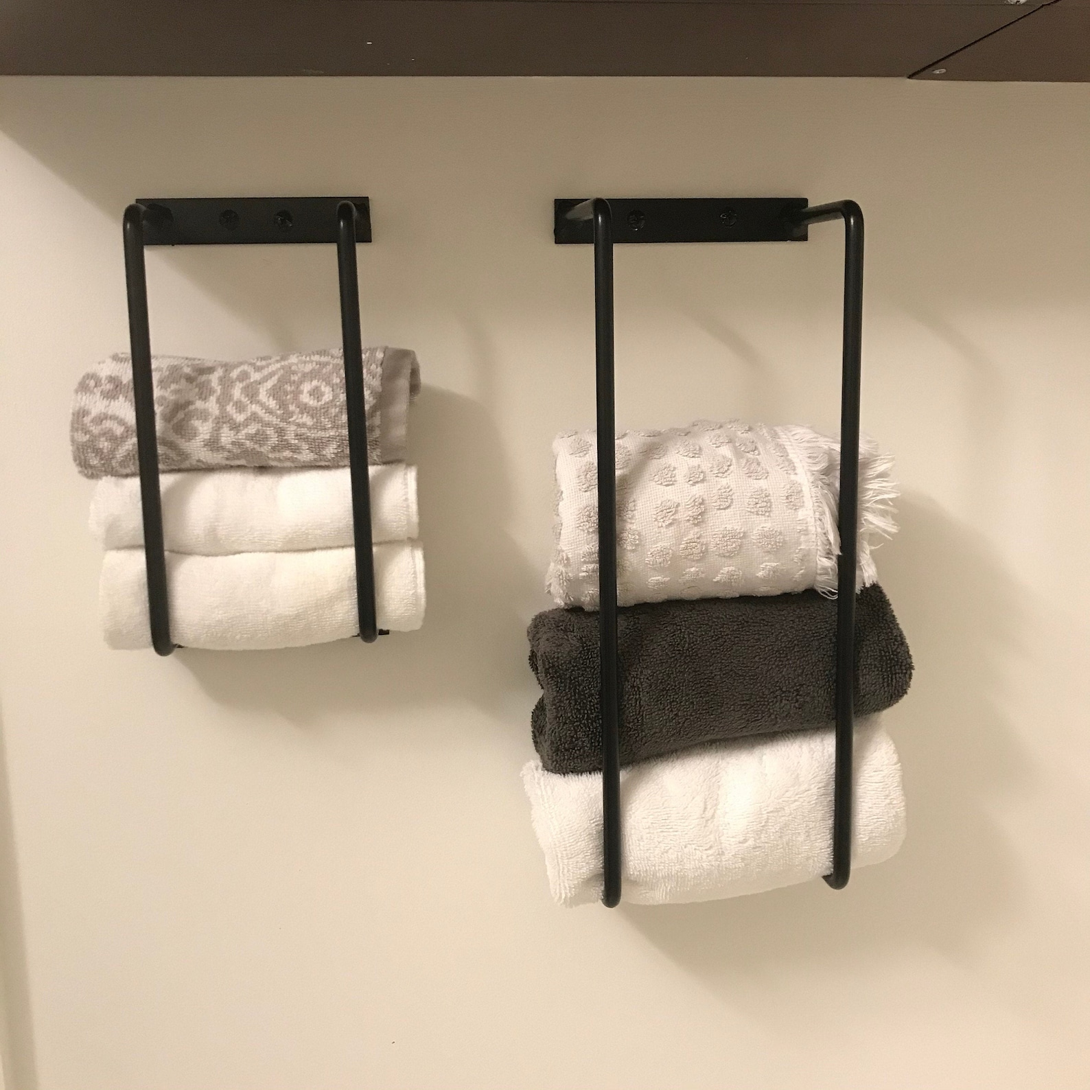 Metal Hand Towel or Wash Cloth Holder - Matte Black - Hand Towel Holder ...