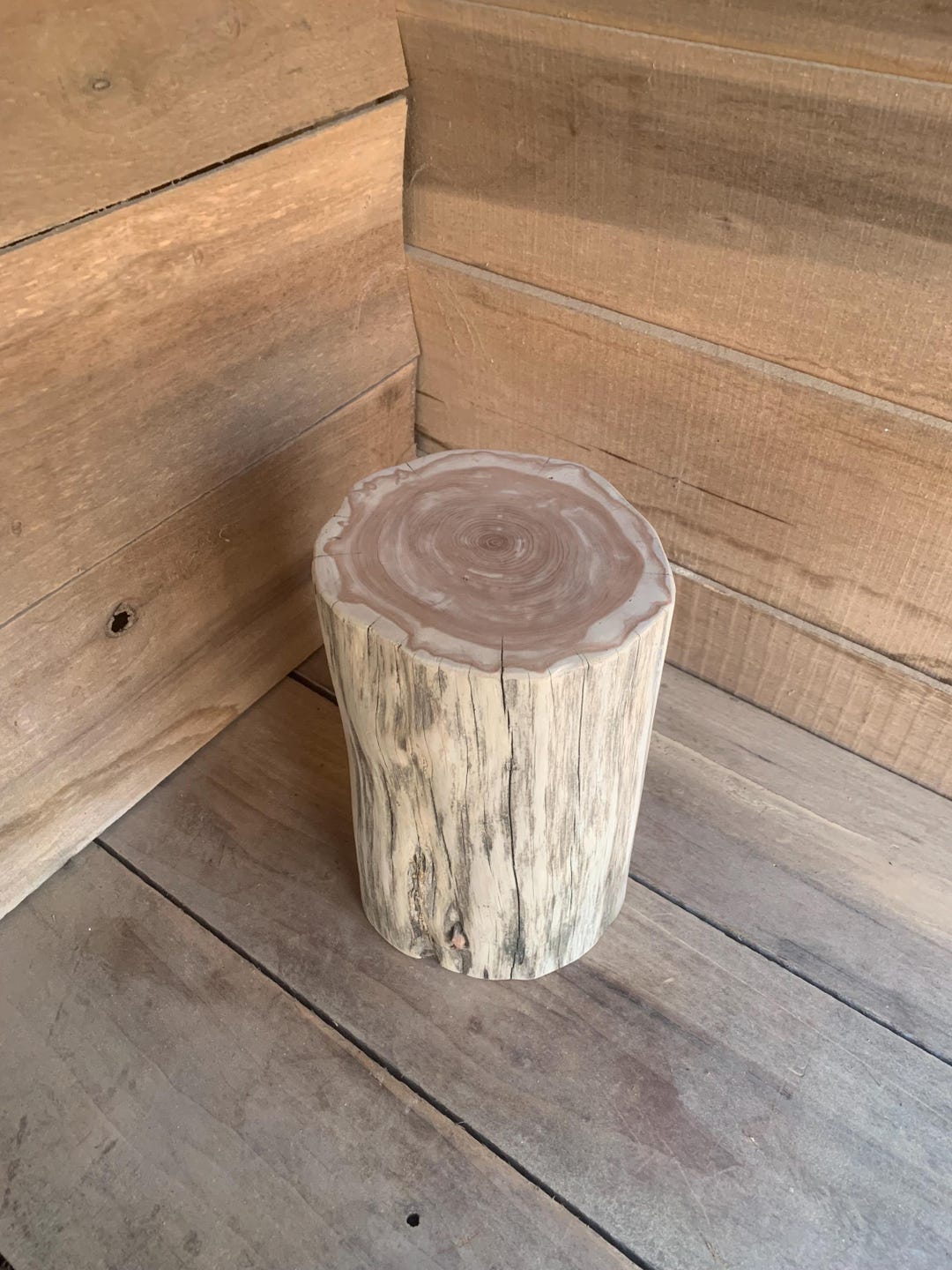 Slender Sanded Cedar Stump Table - in STOCK FAST SHIPPING - 2 - Etsy