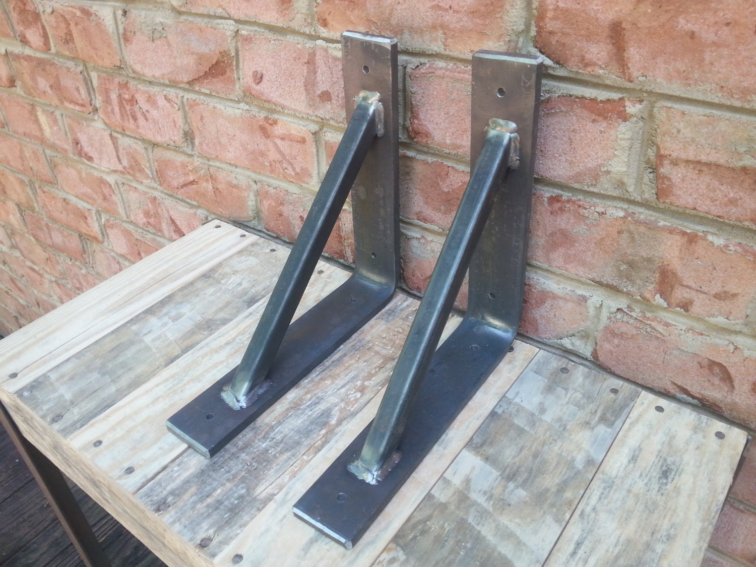 Thick 2 Wide Triangle Shelf Brackets Mantle Brackets | Etsy