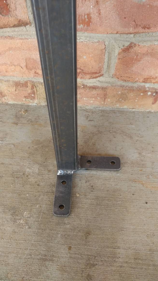 Straight Metal Leg With Adjustable Leveling Foot - Beeswax Coating ...
