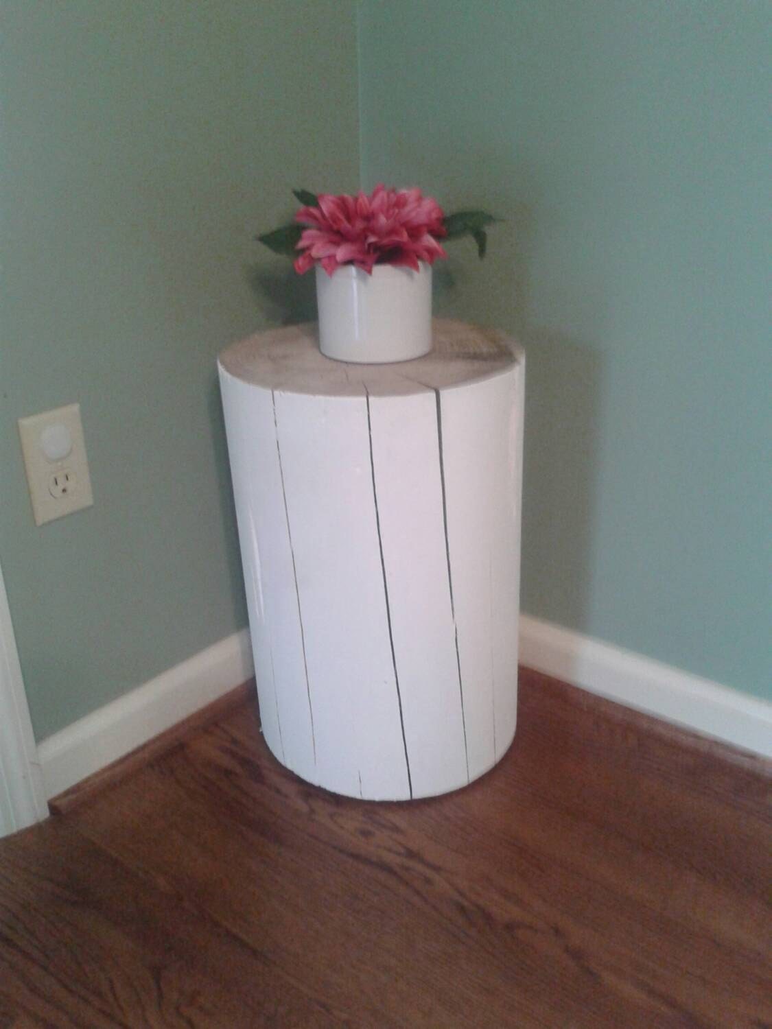 Painted White Stump Table Bedside Table Sofa Table Stump Stool - Etsy