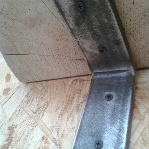 Log Slice Shelf - Weathered Gray Edge Poplar on Thick Handmade Bracket ...