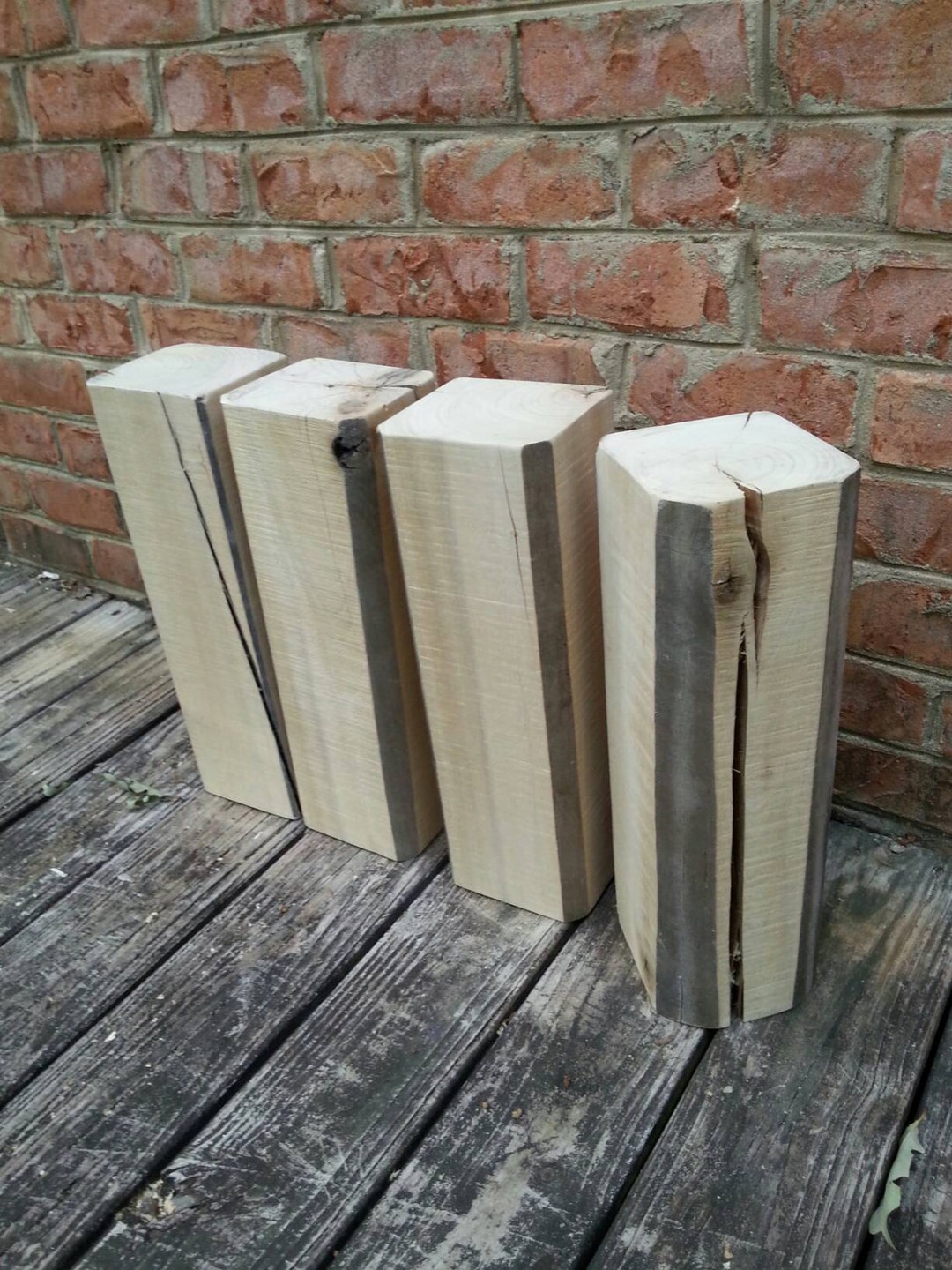 Cracked Log Table Legs Set of 4 - Adjustable - Reclaimed Wood - Etsy