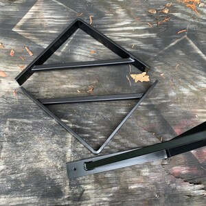 Thick 2" Wide Black Triangle Steel Shelf Brackets Mantle Brackets ...