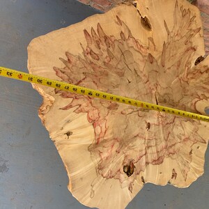 Figured Flaming Box Elder Slice Table - Black Hairpin Legs - Etsy