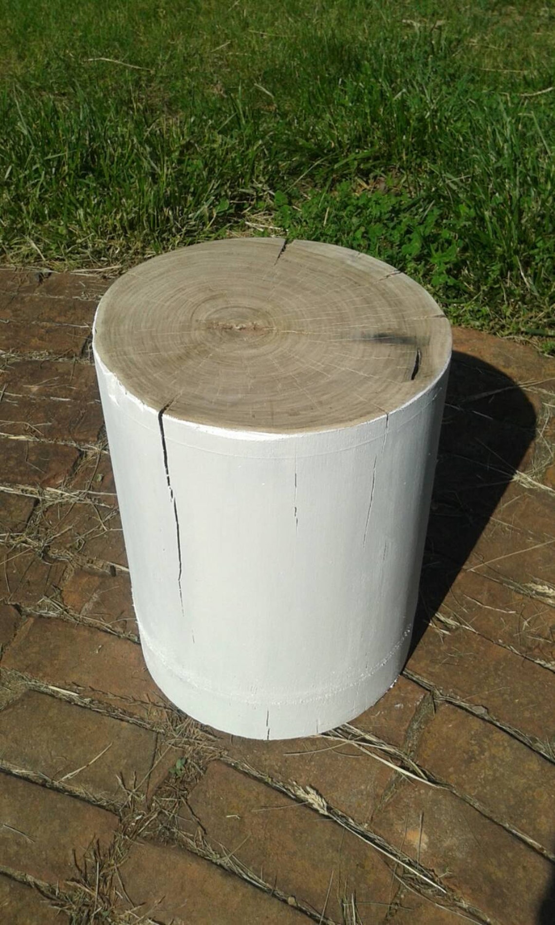 Painted White Stump Table Bedside Table Sofa Table Stump Stool - Etsy