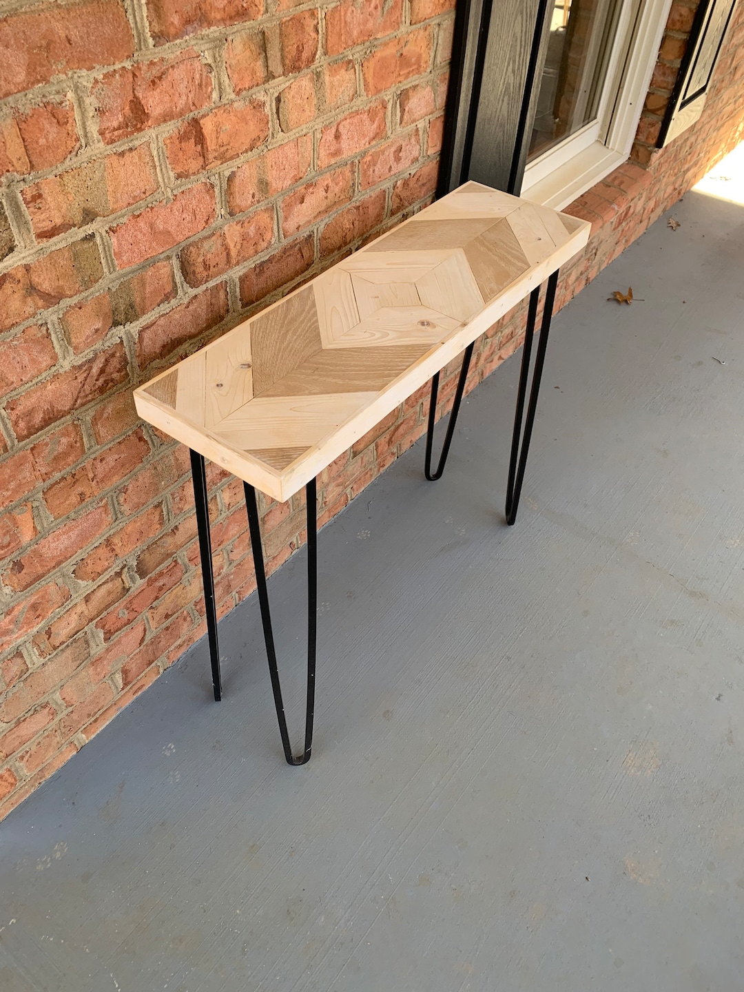 Chevron Console Table Black Hairpin Legs - in STOCK FAST SHIPPING - Etsy