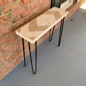 Chevron Console Table Black Hairpin Legs in STOCK FAST SHIPPING - Etsy