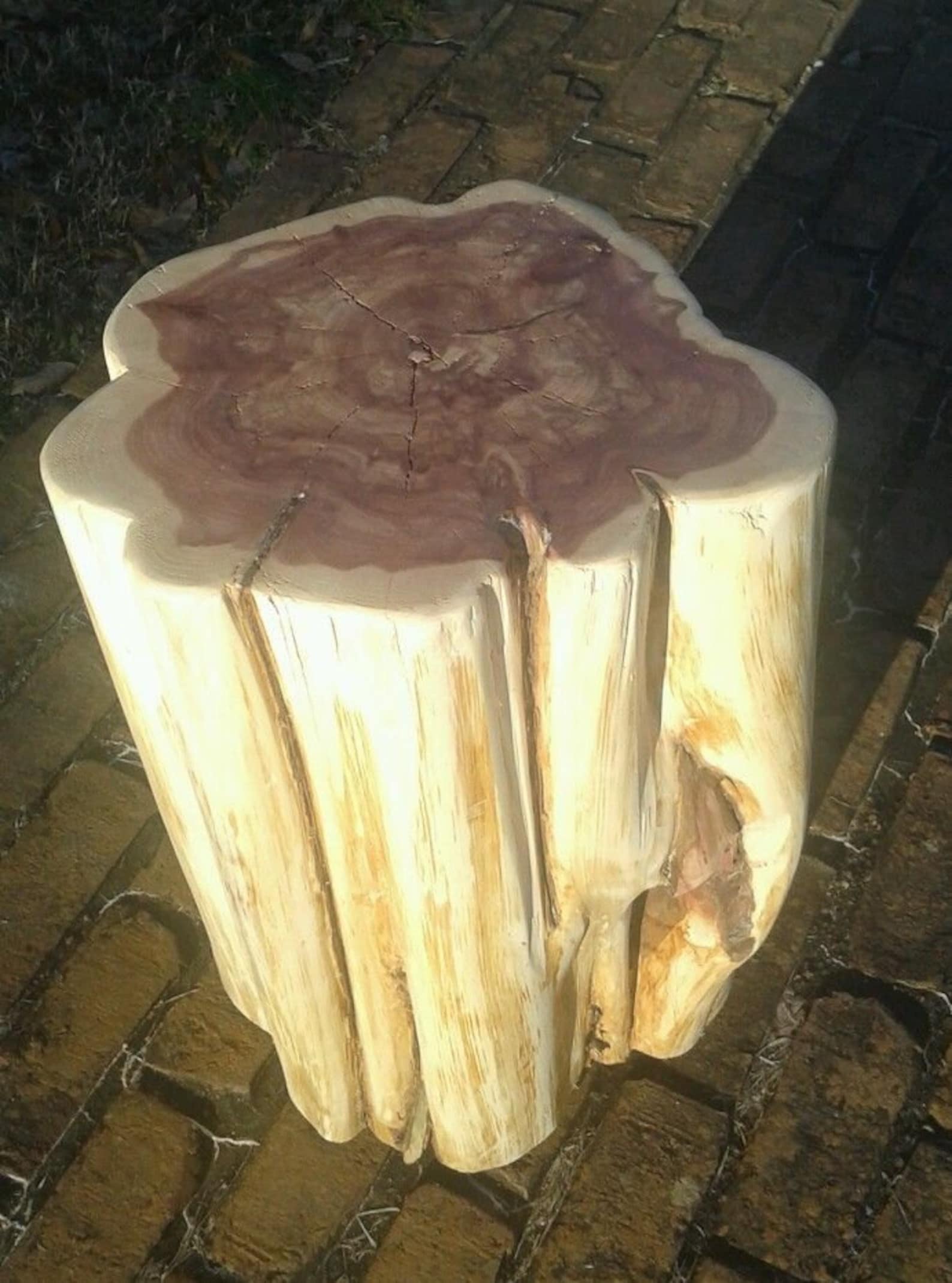 Red Cedar Stump Stool End Table Photo Prop Plant Stand 12" - 13 ...