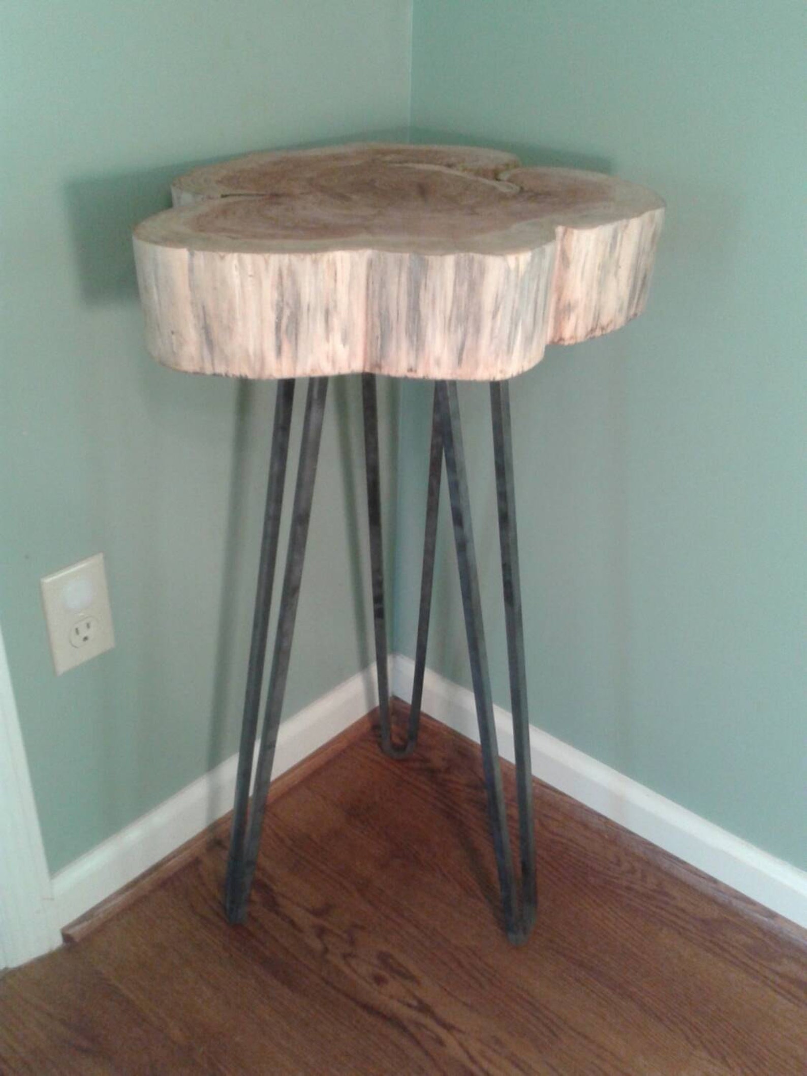 Raw Industrial Steel Hairpin Tripod Table Base Square Leg - Etsy