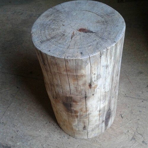 Burnt Pine Stump Stool Table Custom Heights Available | Etsy