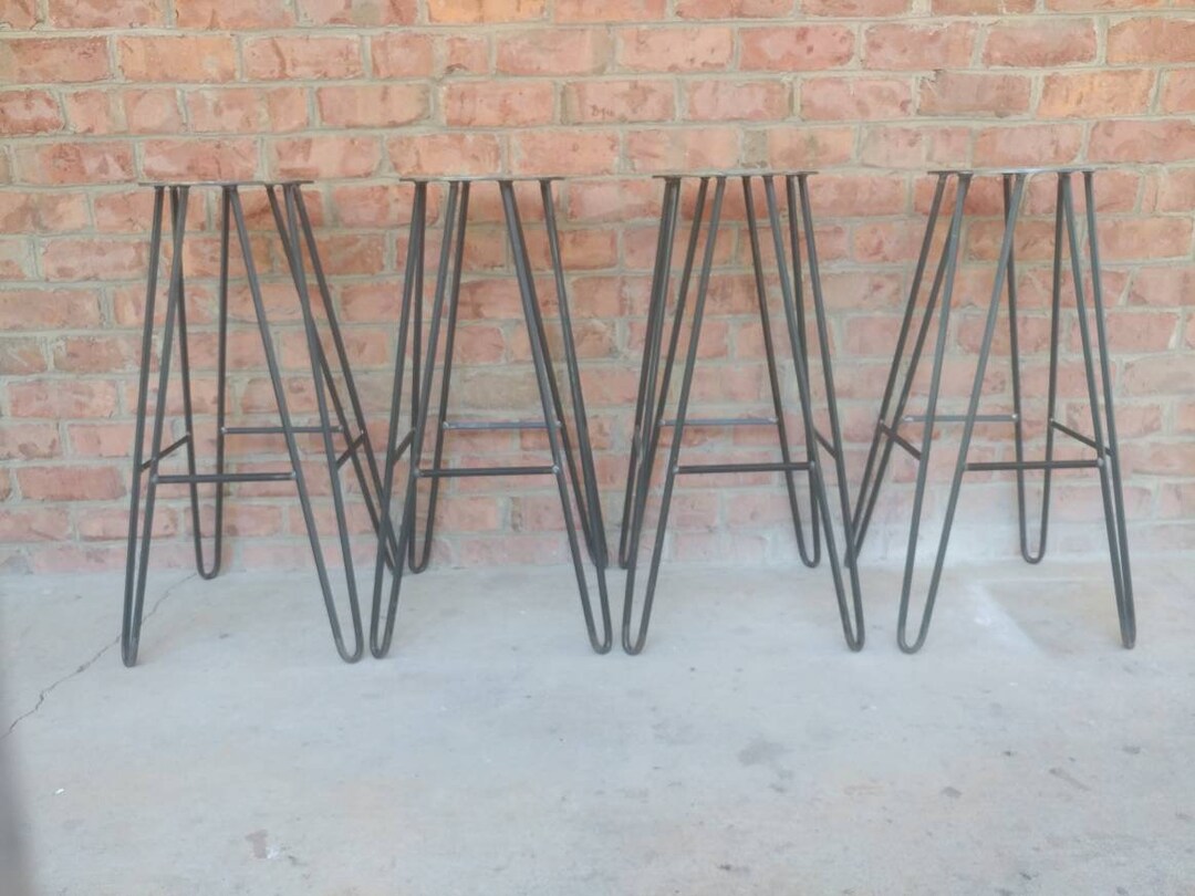Discounted Bulk Sets of Clear Coat Steel Square Bar Hairpin Bar Stool ...