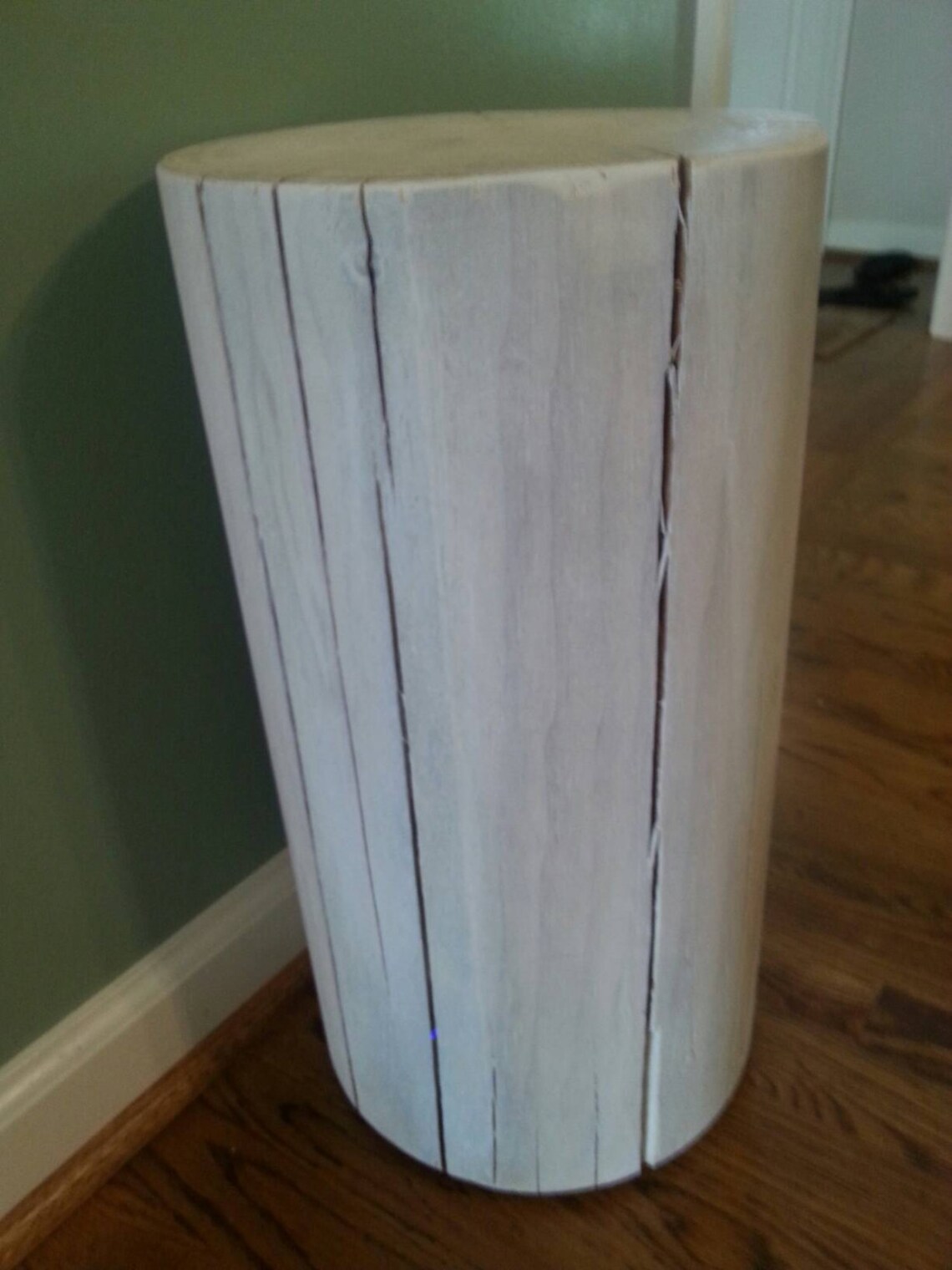 White Washed Tree Stump Table Bedside Table Sofa Table Stump | Etsy