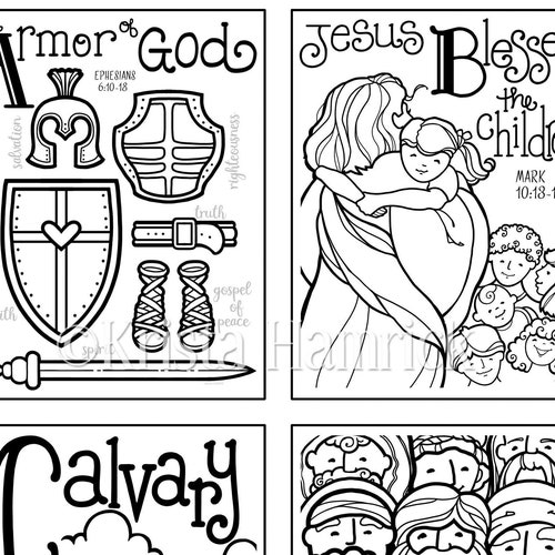 New Testament Coloring Pages Bundle A-Z New Testament - Etsy