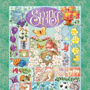 ART PRINT Four Seasons Spring-- Original Art Print 8X10, 11X14 - Etsy