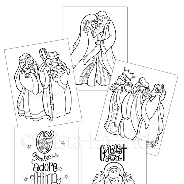 Jesus Was Born Coloring - Etsy