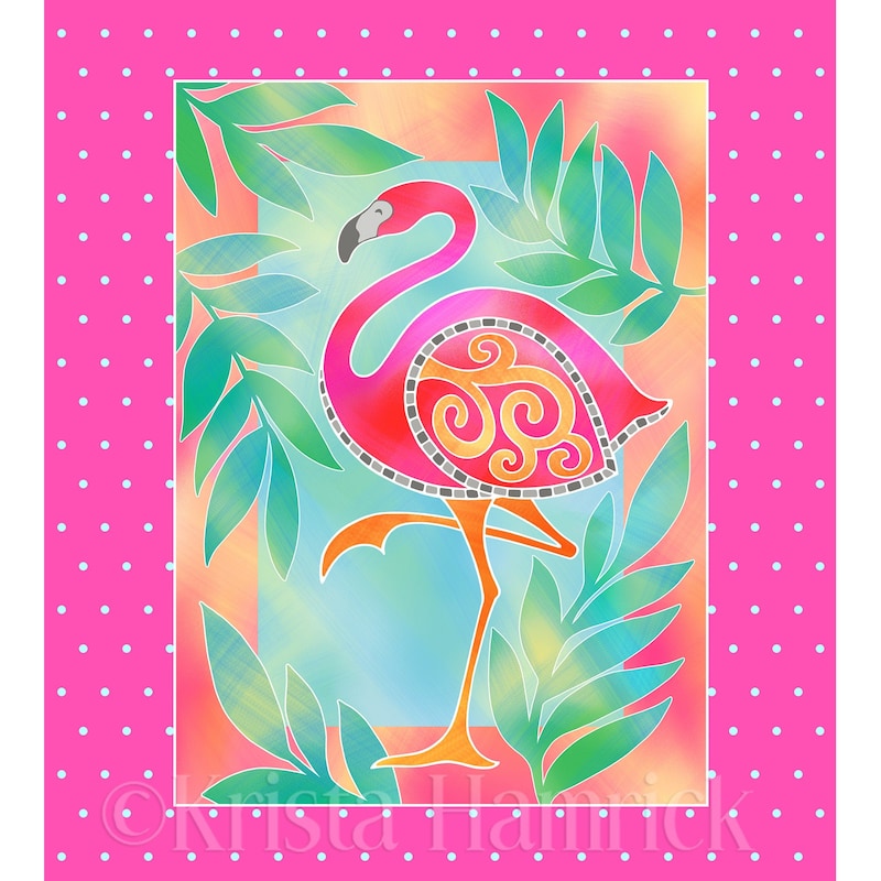 Flamingo Fabric - Etsy