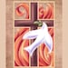 FABRIC PANEL Holy Spirit Cross Cotton Quilt Fabric Panel Overall Fabric ...