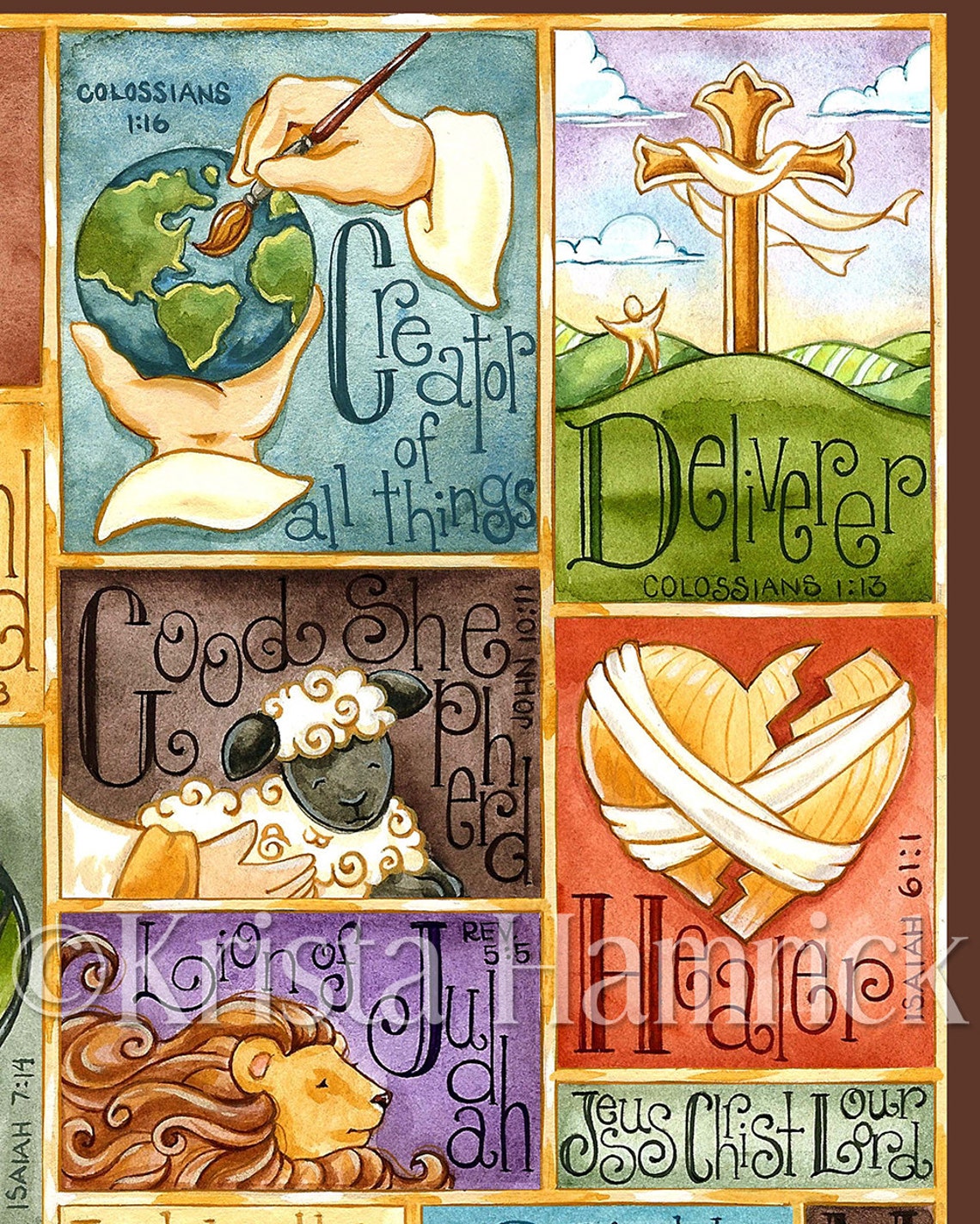ART PRINT Name Above All Names Alphabet-- Original Art Print 8X10 ...