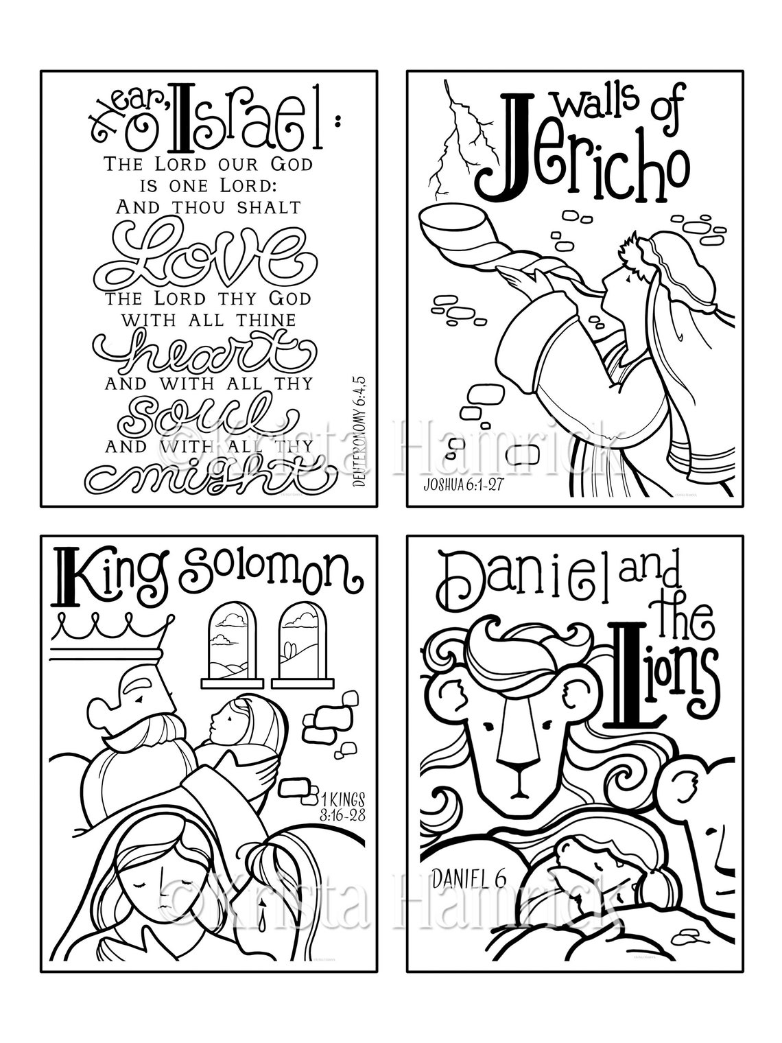 Old Testament Coloring Pages Bundle A-Z Old Testament - Etsy