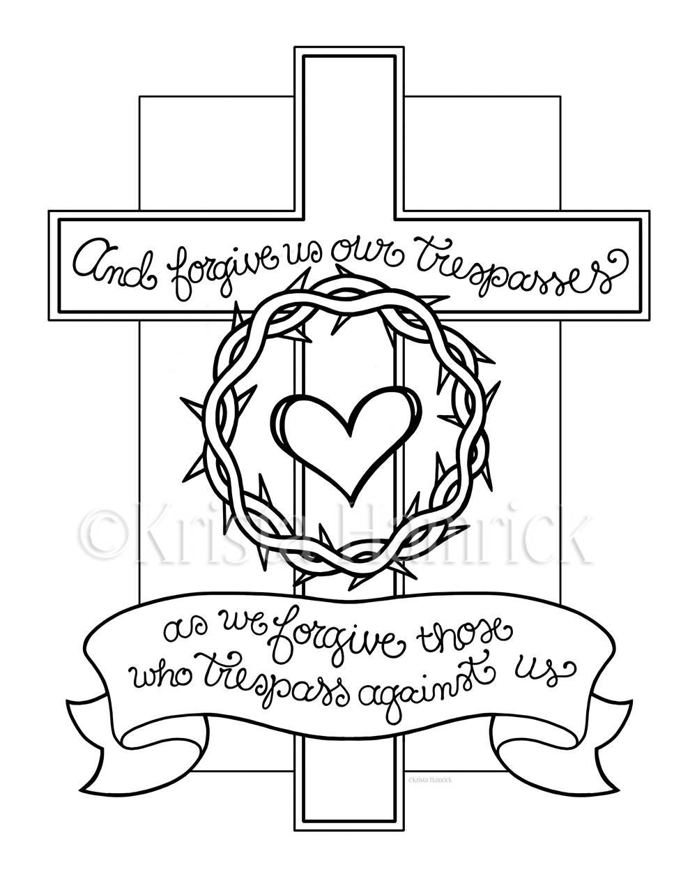 The Lord's Prayer Memory Coloring Collection/ Includes 9 Coloring Pages ...