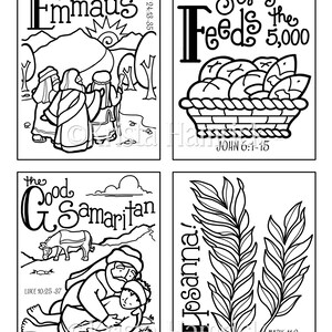 New Testament Coloring Pages Bundle, A-Z New Testament Coloring Pages ...