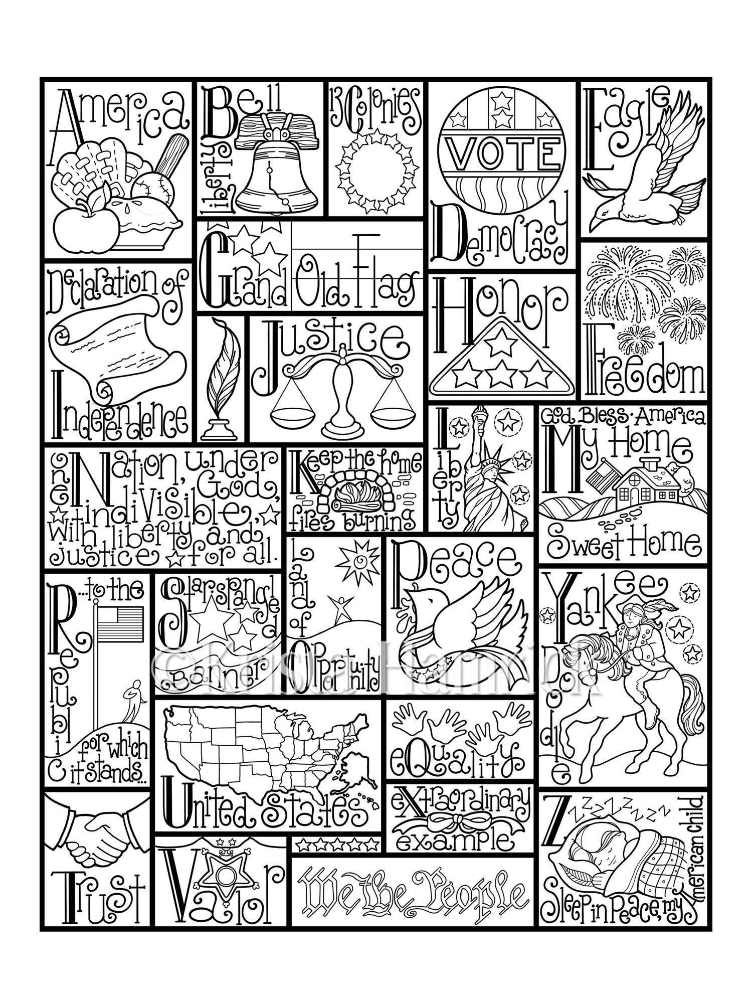 POSTER Size DIGITAL FILE 18X24 Patriotic Alphabet - Etsy