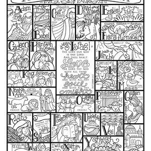 Old Testament Coloring Pages Bundle, A-Z Old Testament Coloring Pages ...