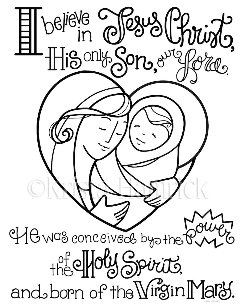 Apostles Creed Coloring Pages Coloring Pages
