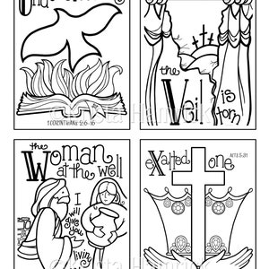 New Testament Coloring Pages Bundle, A-Z New Testament Coloring Pages ...