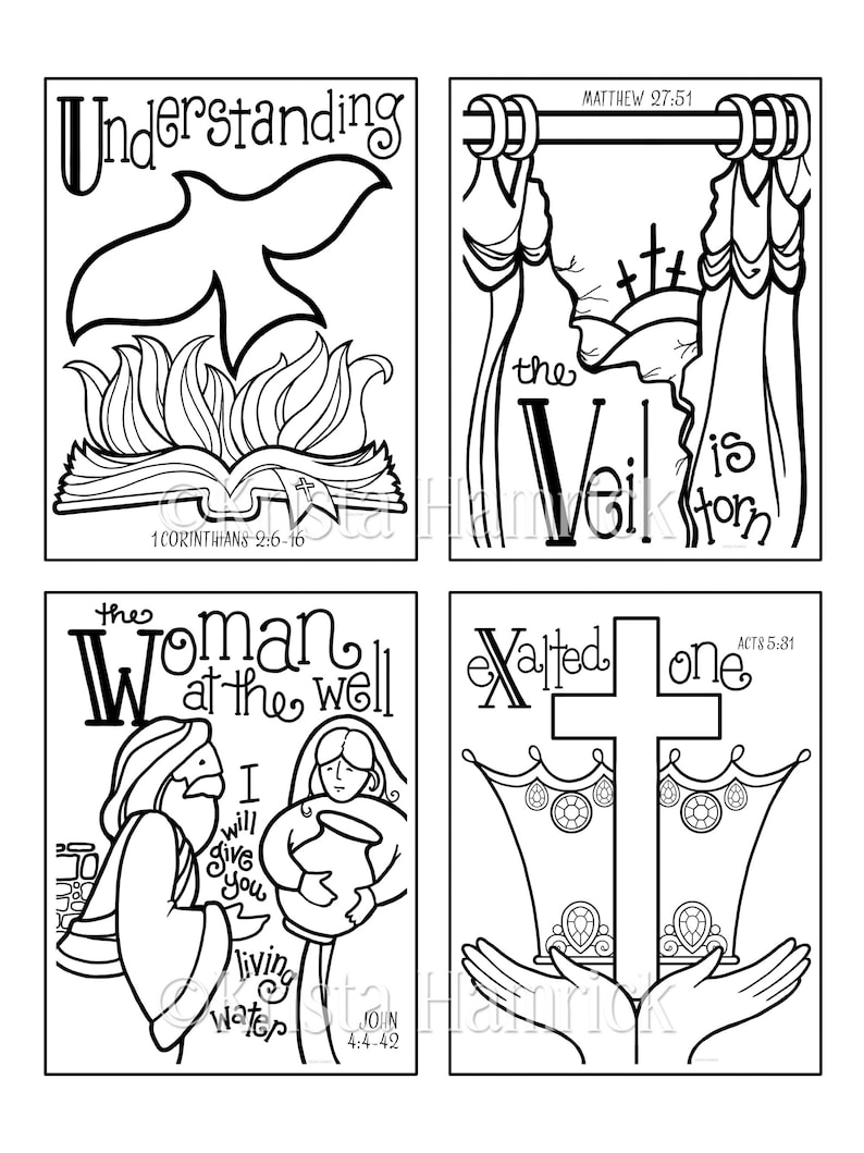 New Testament Coloring Pages Bundle A-Z New Testament - Etsy