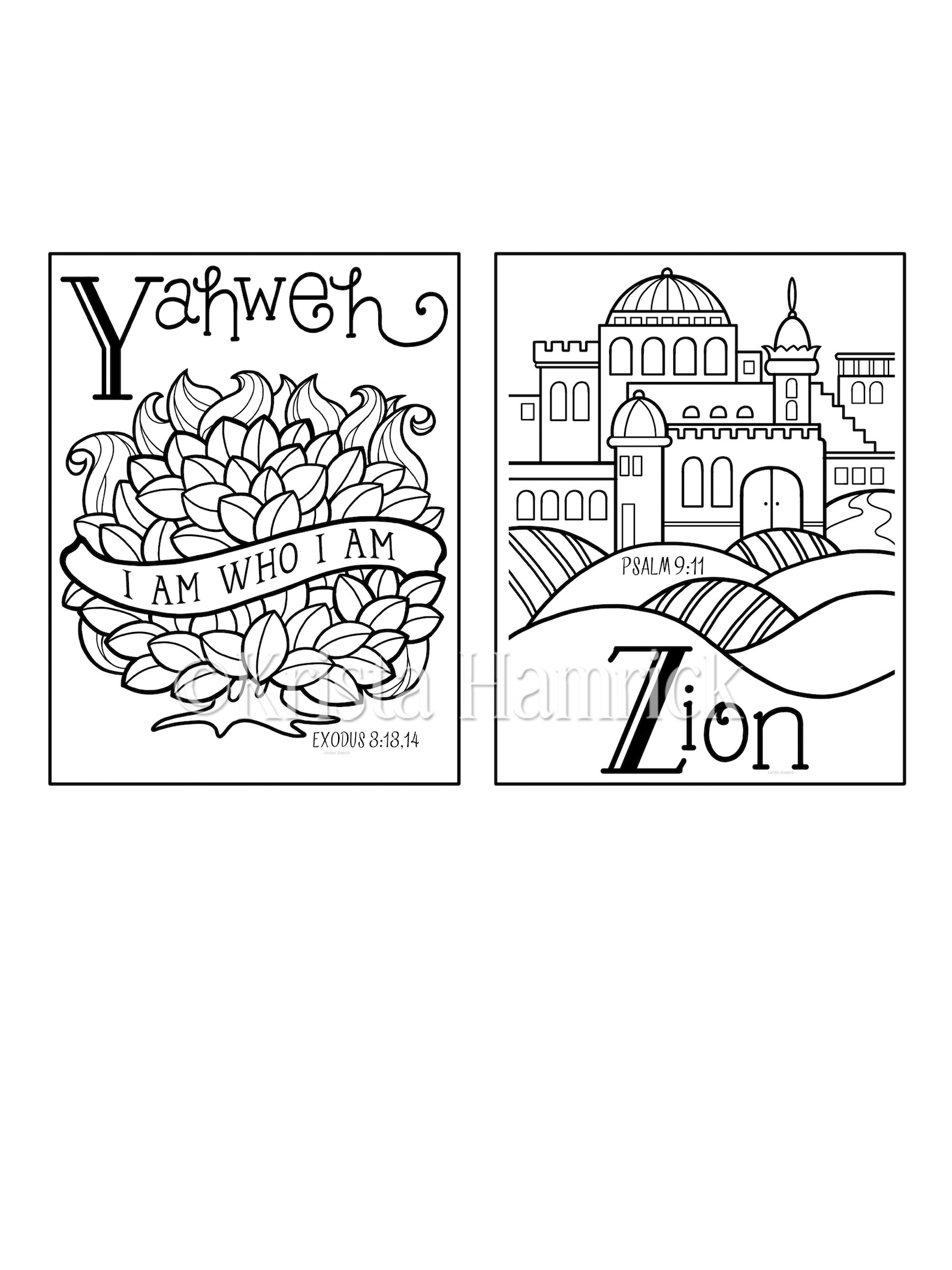 Old Testament Coloring Pages Bundle A-Z Old Testament - Etsy