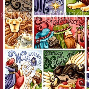 ART PRINT Nativity Alphabet-- Original Art Print 8X10, 11X14 - Etsy