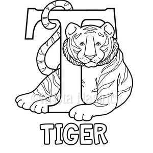 Animal Alphabet, A-Z Animal Coloring Pages, 27 Pages - Etsy