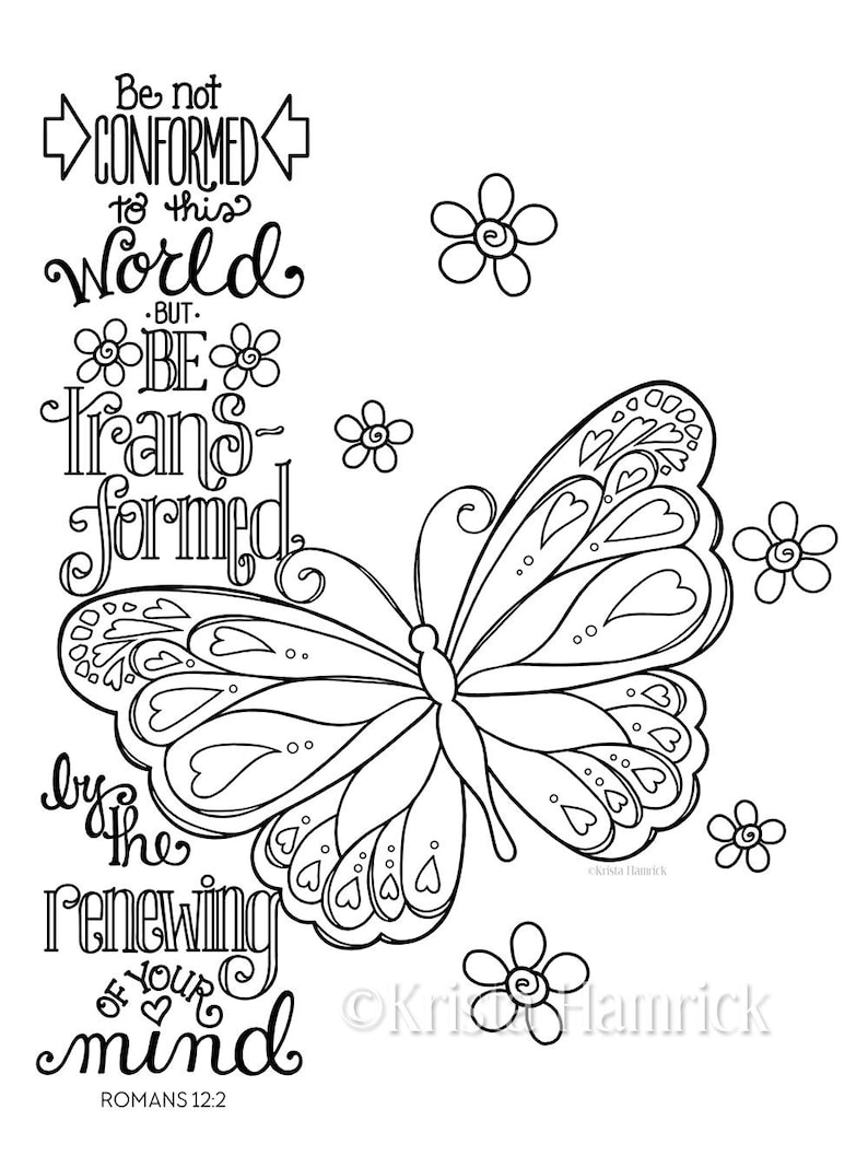 Be Transformed Romans 12:2 Bible Journaling Traceable Size 6X8 - Etsy