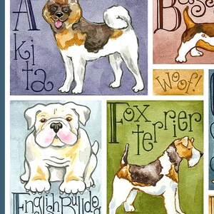 ART PRINT Dog Alphabet-- Original Art Print 8X10, 11X14 - Etsy