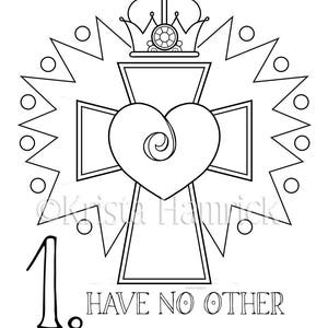 The Ten Commandments Memory Coloring Collection/ Includes 14 Coloring ...