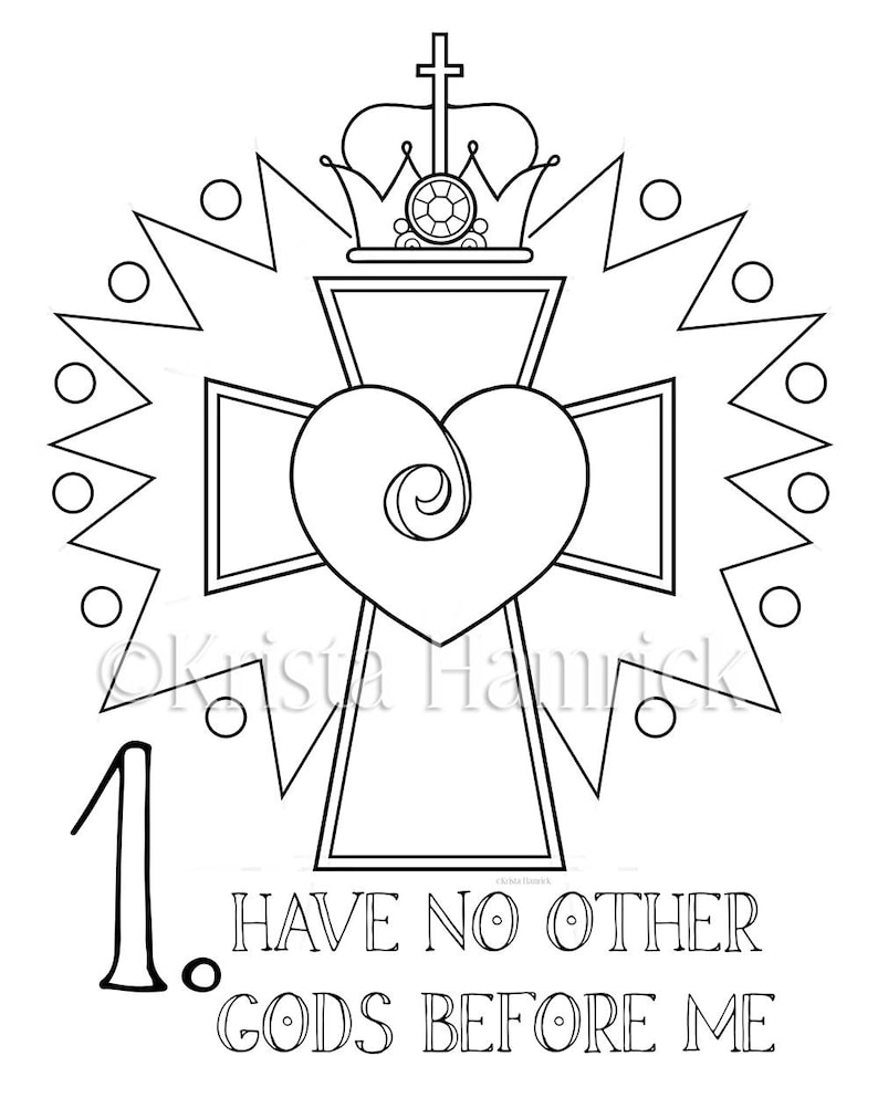 The Ten Commandments Memory Coloring Collection/ Includes 14 Coloring ...