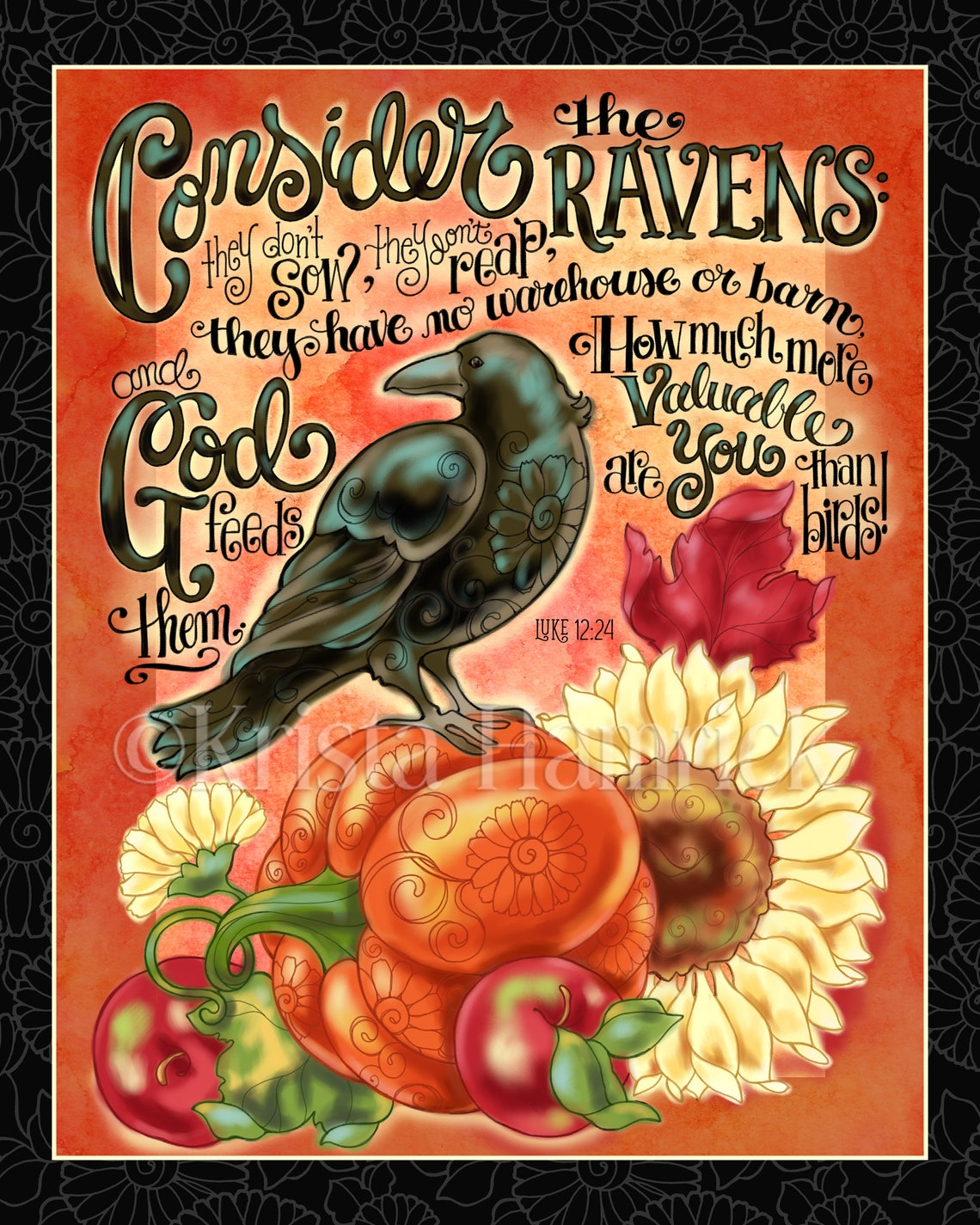 FABRIC PANEL Consider the Ravens Cotton Quilt Fabric Panel - Etsy