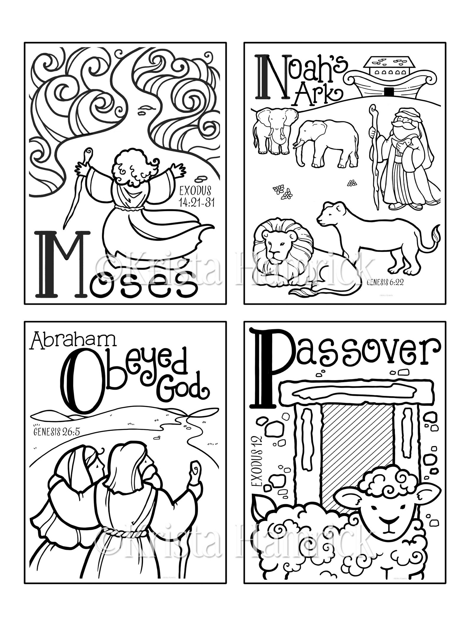Old Testament Coloring Pages Bundle A-Z Old Testament - Etsy