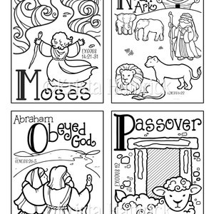 Old Testament Coloring Pages Bundle, A-Z Old Testament Coloring Pages ...