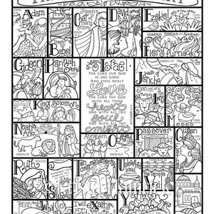 New Testament Coloring Pages Bundle, A-Z New Testament Coloring Pages ...