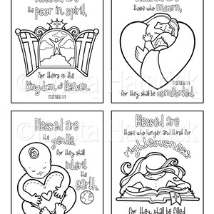 The Beatitudes Coloring Collection/ Includes 10 Coloring Pages - Etsy