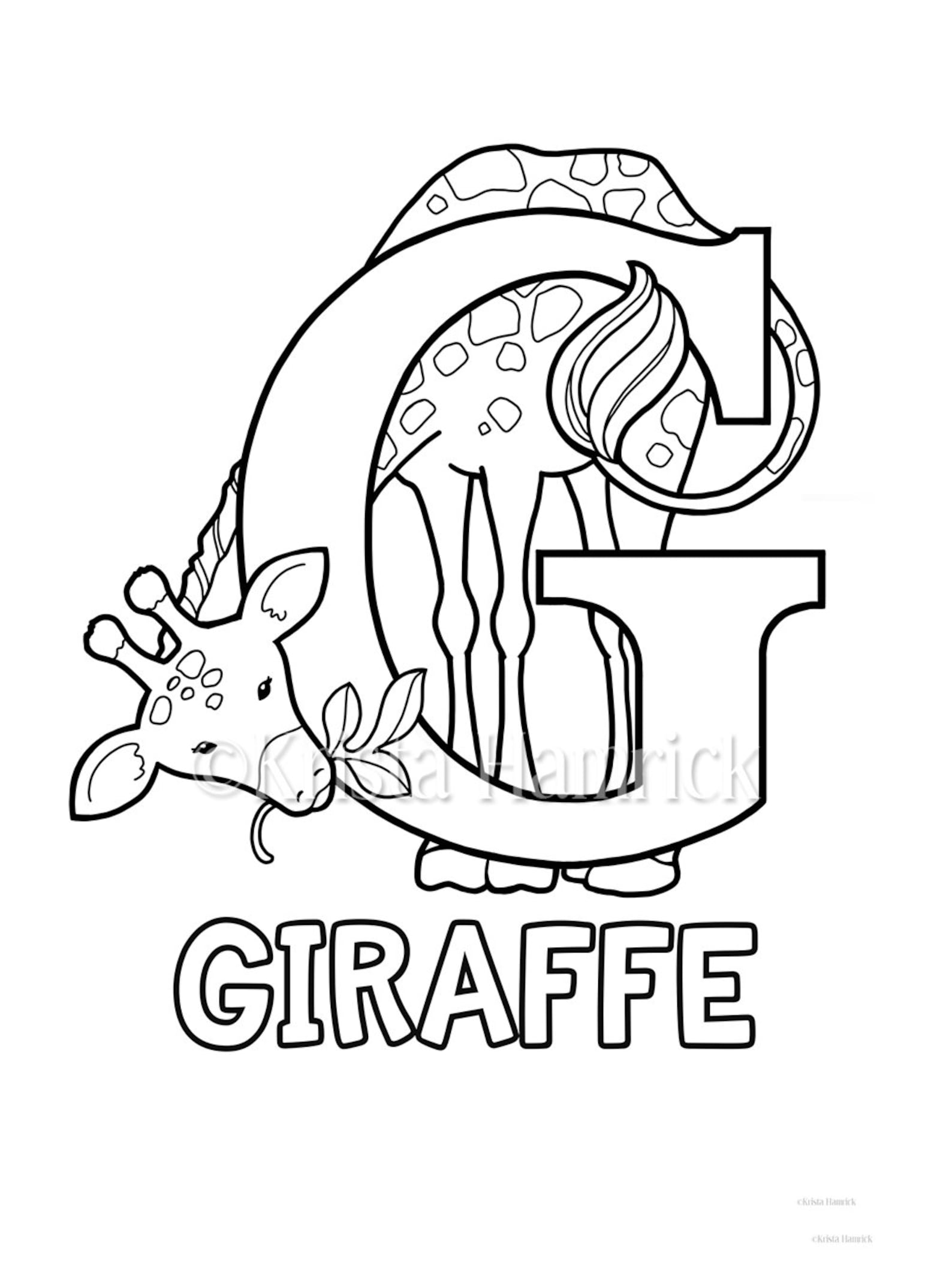 Animal Alphabet A-Z Animal Coloring Pages 27 Pages | Etsy