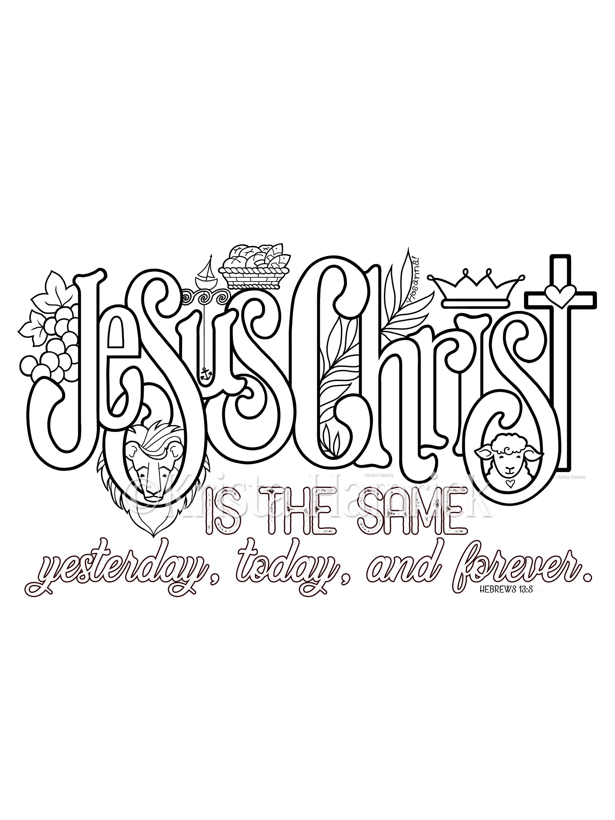 Yesterday Today and Forever 2 Coloring Pages and Bookmarks | Etsy Canada