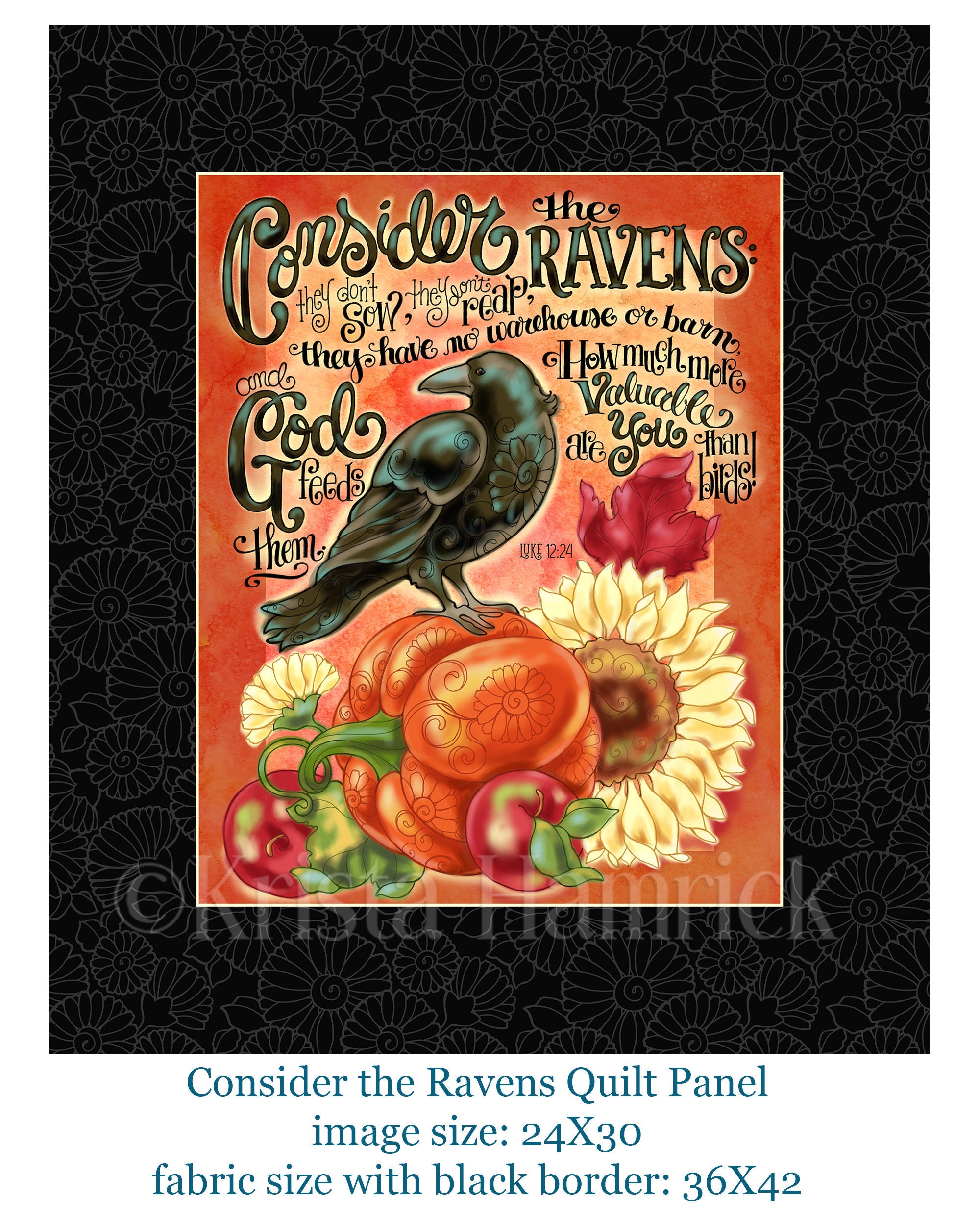 FABRIC PANEL Consider the Ravens Cotton Quilt Fabric Panel - Etsy