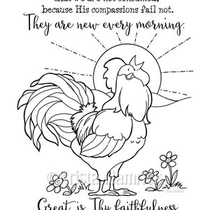 His Mercies Are New Every Morning Coloring Page 8.5X11 Bible - Etsy