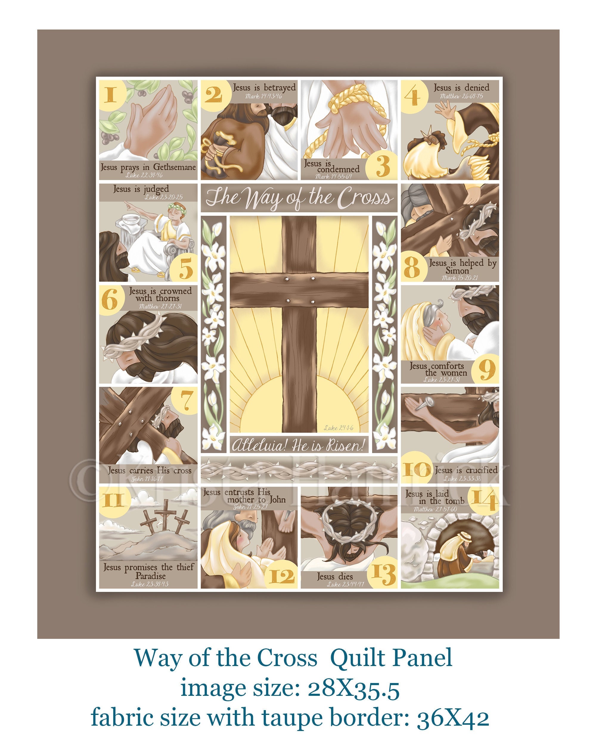 Religious Quilt Panels